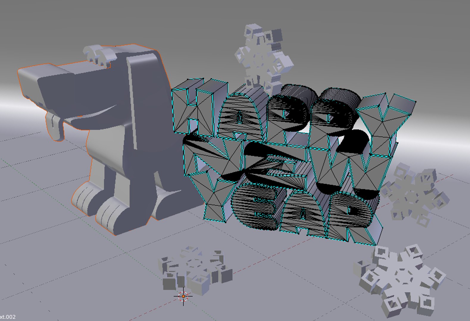 Happy new year 3D model - TurboSquid 1232021