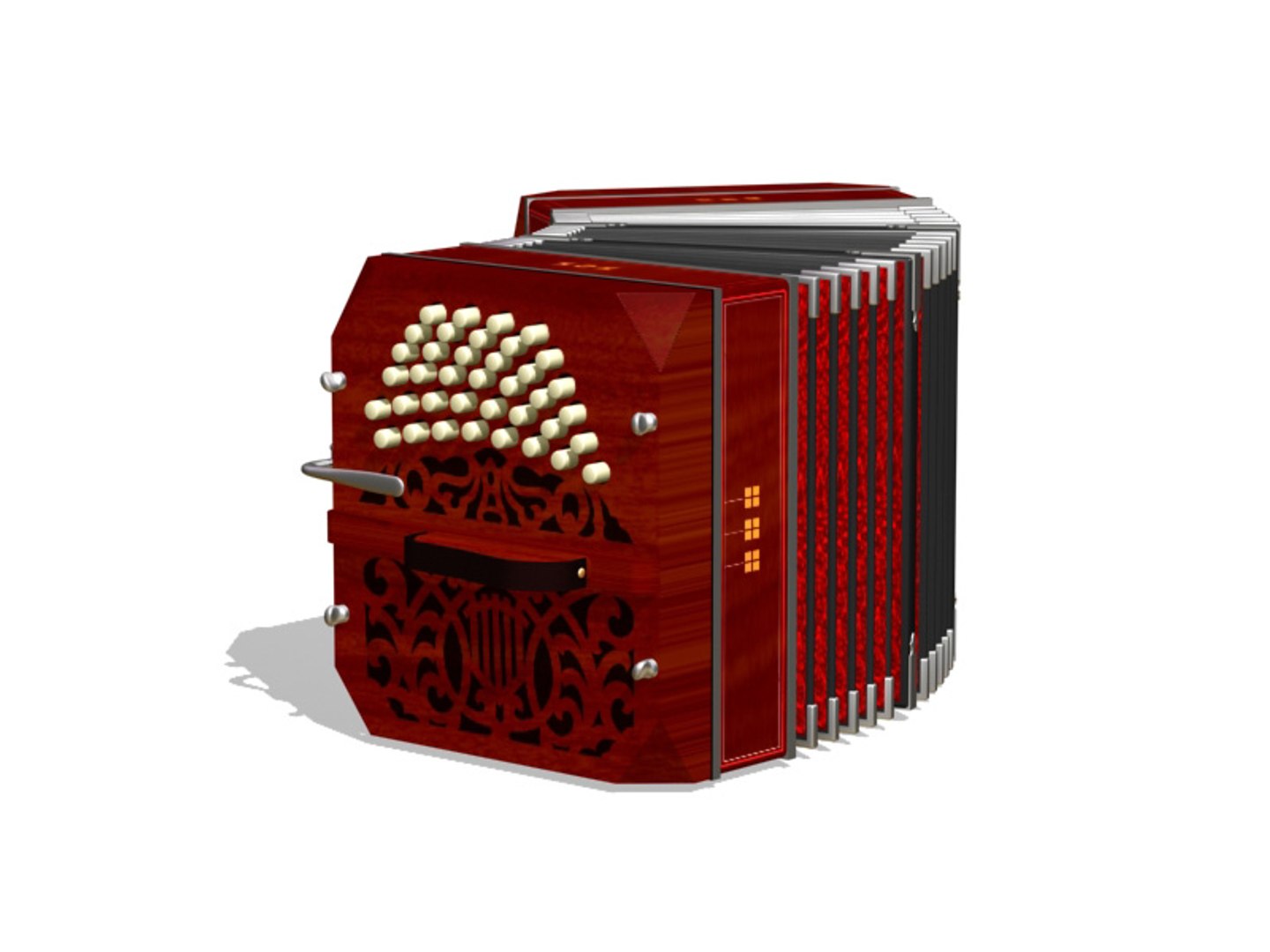 Bandoneon Tango 3d Max