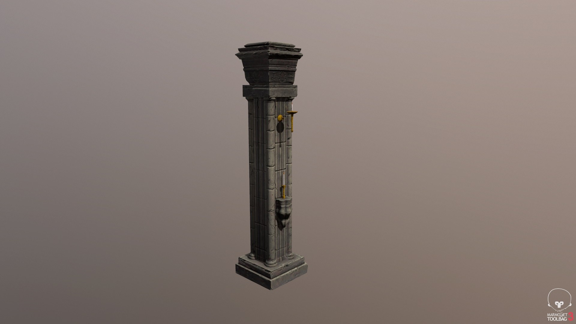3D Medieval Pillar Model - TurboSquid 2015946