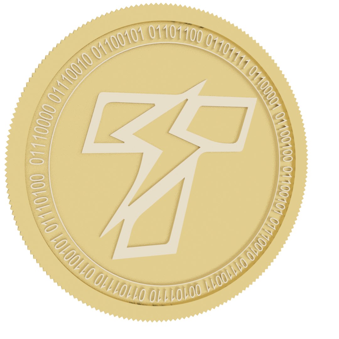 Thundertoken Gold Coin 3D Model - TurboSquid 1458743