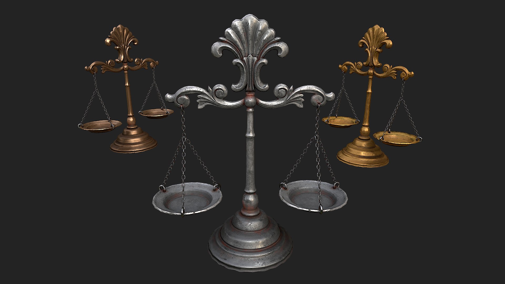 Balance Scales 3D Model - TurboSquid 1838357