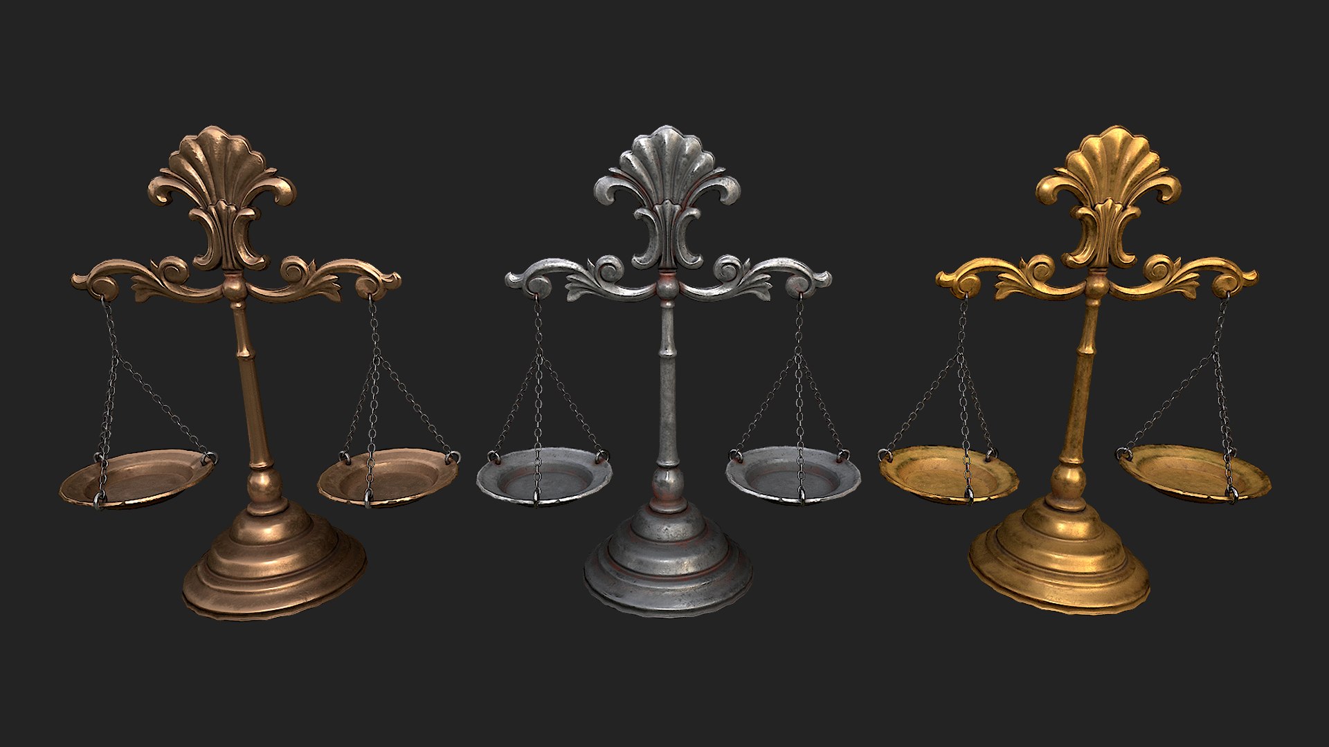 Balance Scales 3D Model - TurboSquid 1838357