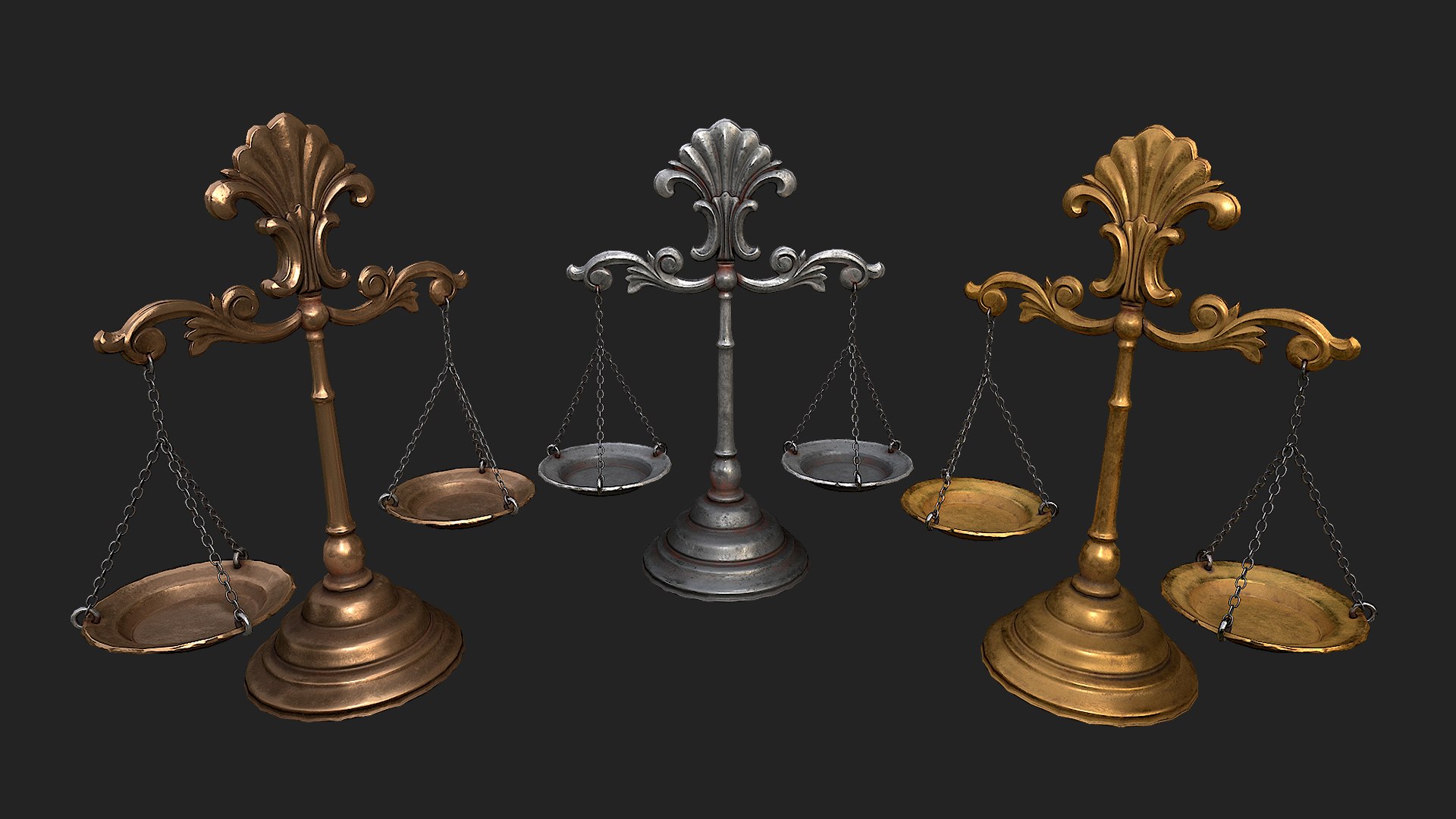 Balance Scales 3D Model - TurboSquid 1838357