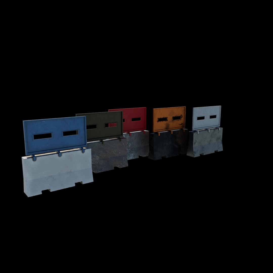 Roadblock Barrier 3D - TurboSquid 2398963