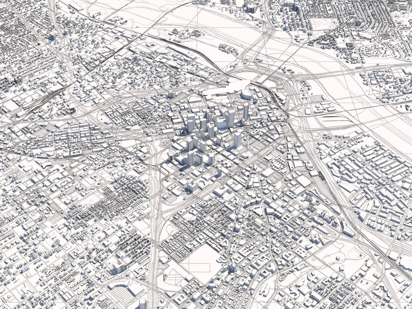 3D City Dallas Texas Model - TurboSquid 1425396