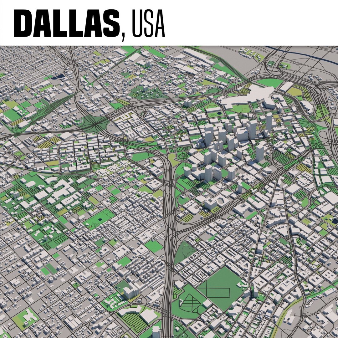 3D City Dallas Texas Model - TurboSquid 1425396