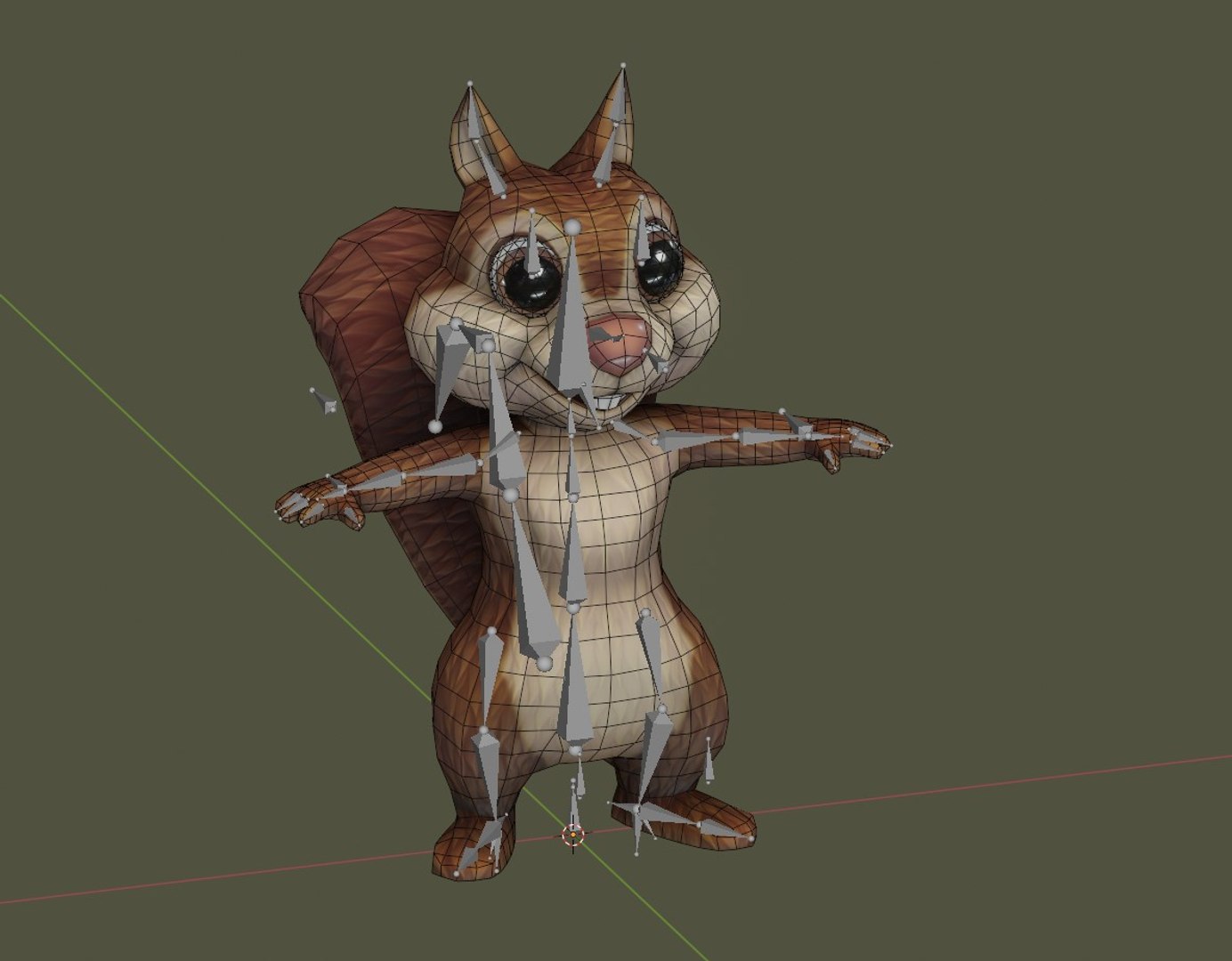 3D Cartoon Animated Squirrel 30 Animations 3D Model - TurboSquid 2022864