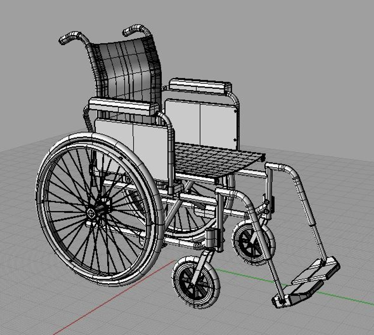 Wheelchair Chair Wheel 3d Model