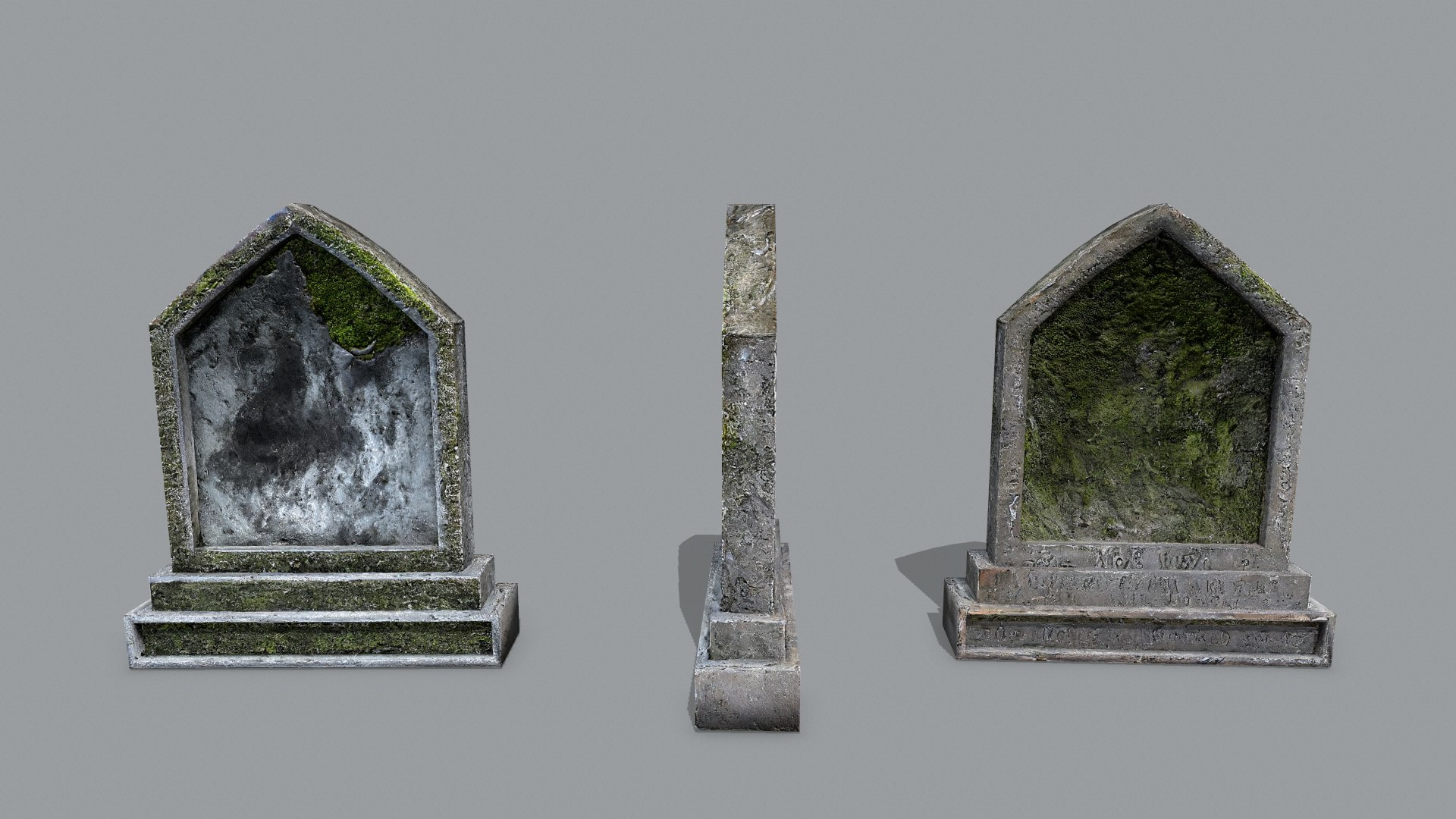 Tombstone Set 3D Model - TurboSquid 2211666