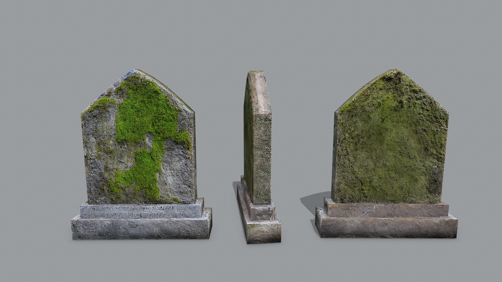 Tombstone Set 3D Model - TurboSquid 2211666