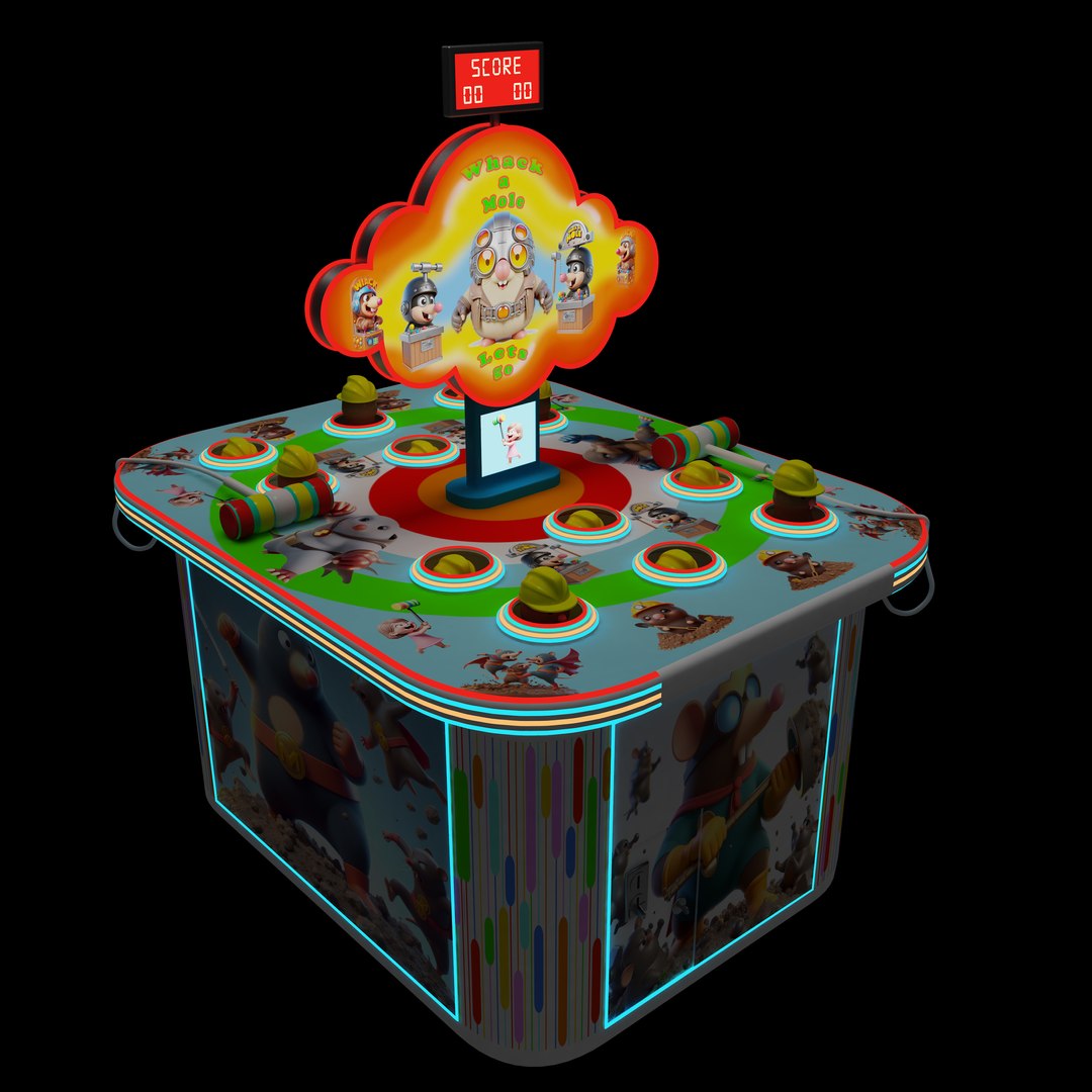 Arcade Whack A Mole Machine 3D Model - TurboSquid 2221100