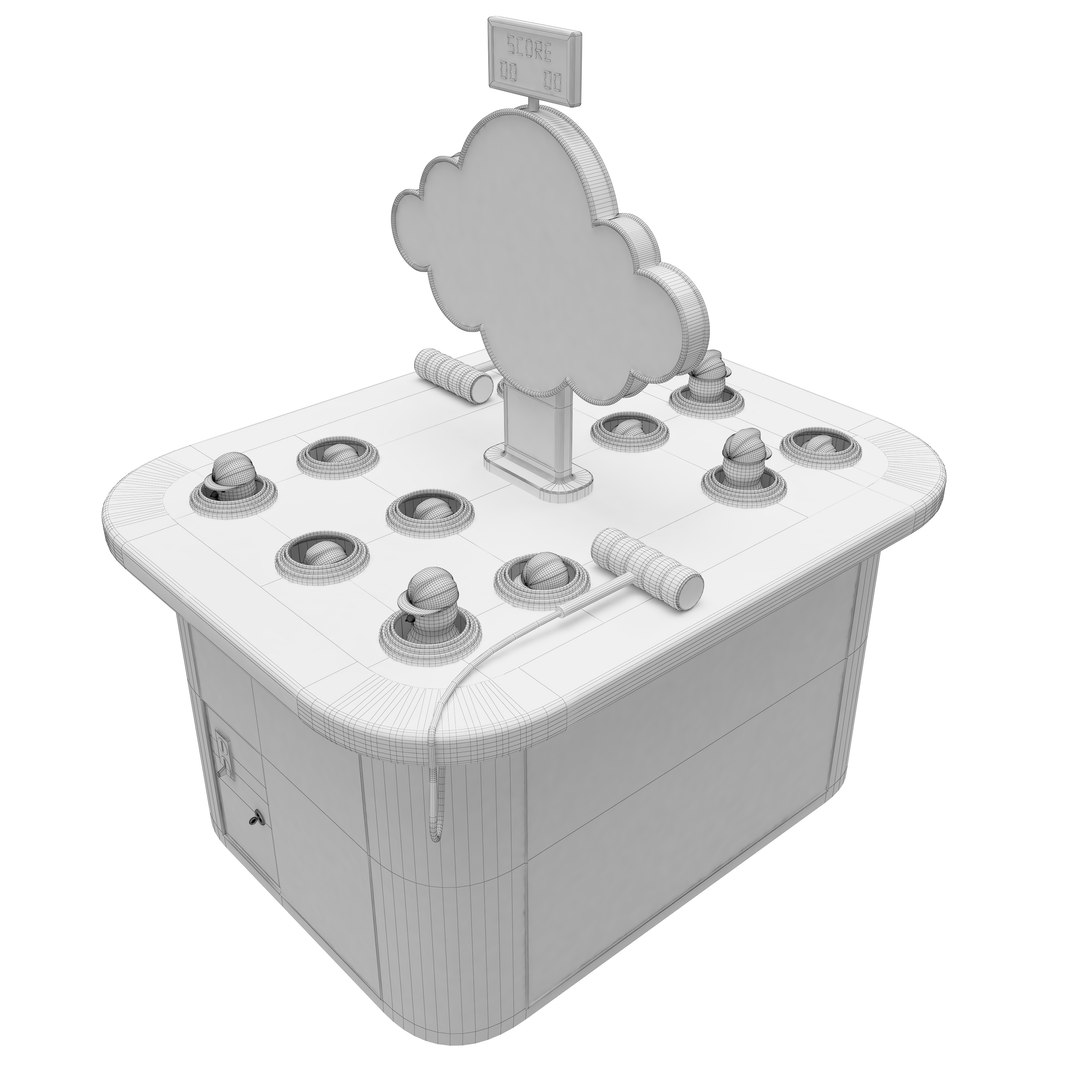 Arcade Whack A Mole Machine 3D Model - TurboSquid 2221100