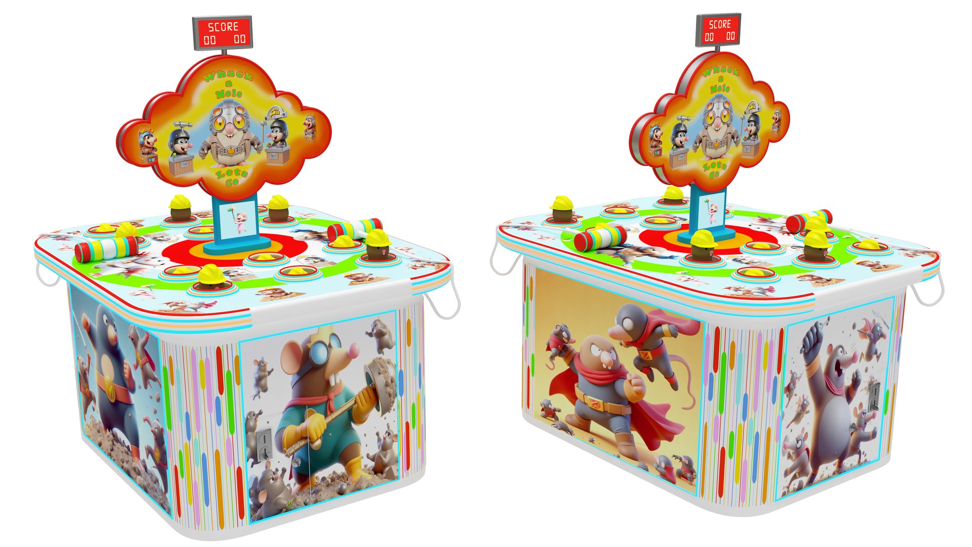 Arcade Whack A Mole Machine 3D Model - TurboSquid 2221100