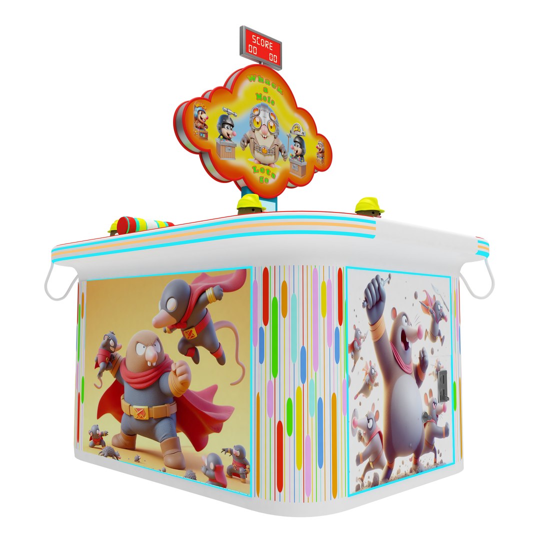 Arcade Whack A Mole Machine 3D Model - TurboSquid 2221100
