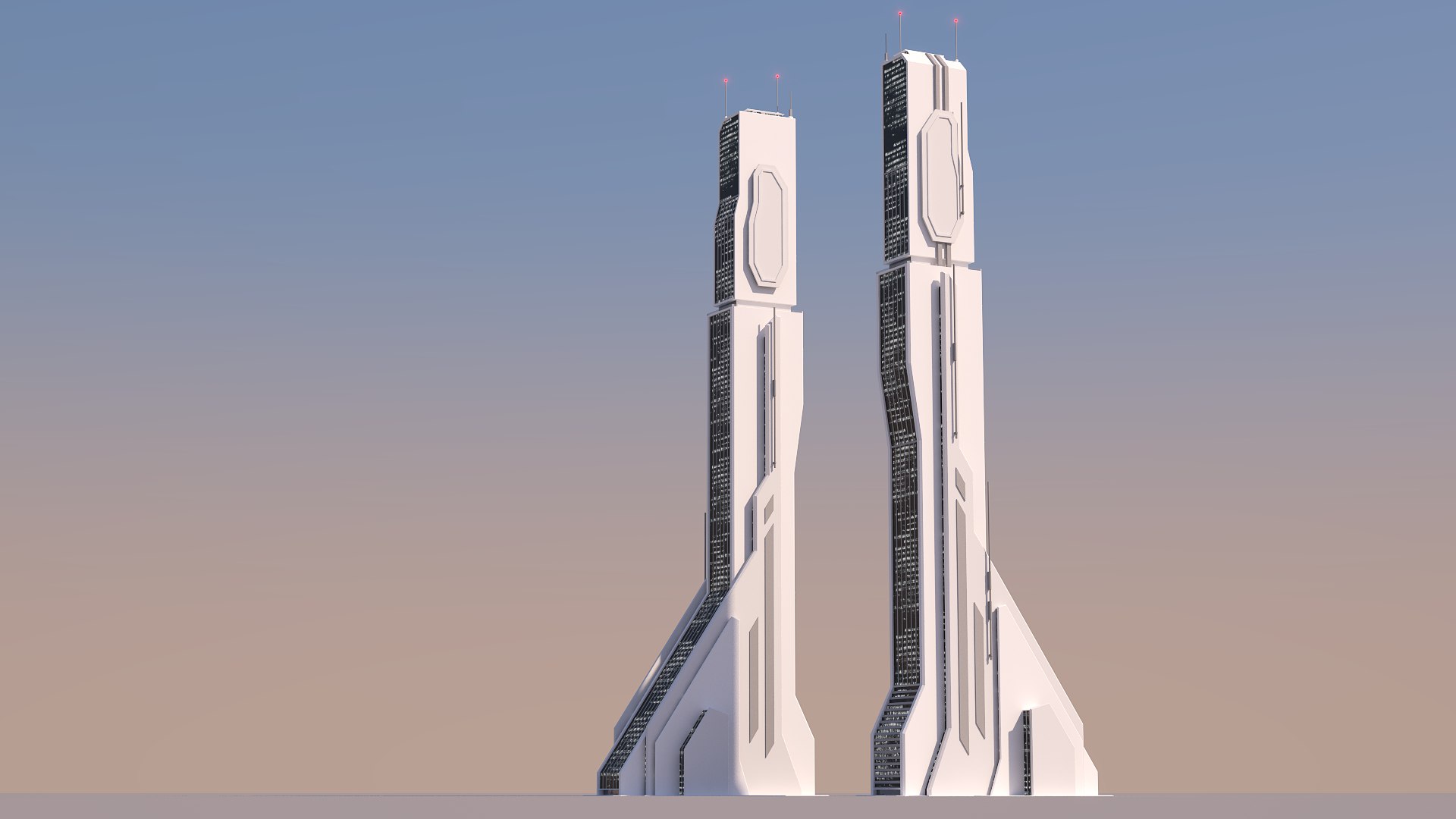 Futuristic Sci-Fi Skyscraper 04 - Low-Poly Model - TurboSquid 2186625