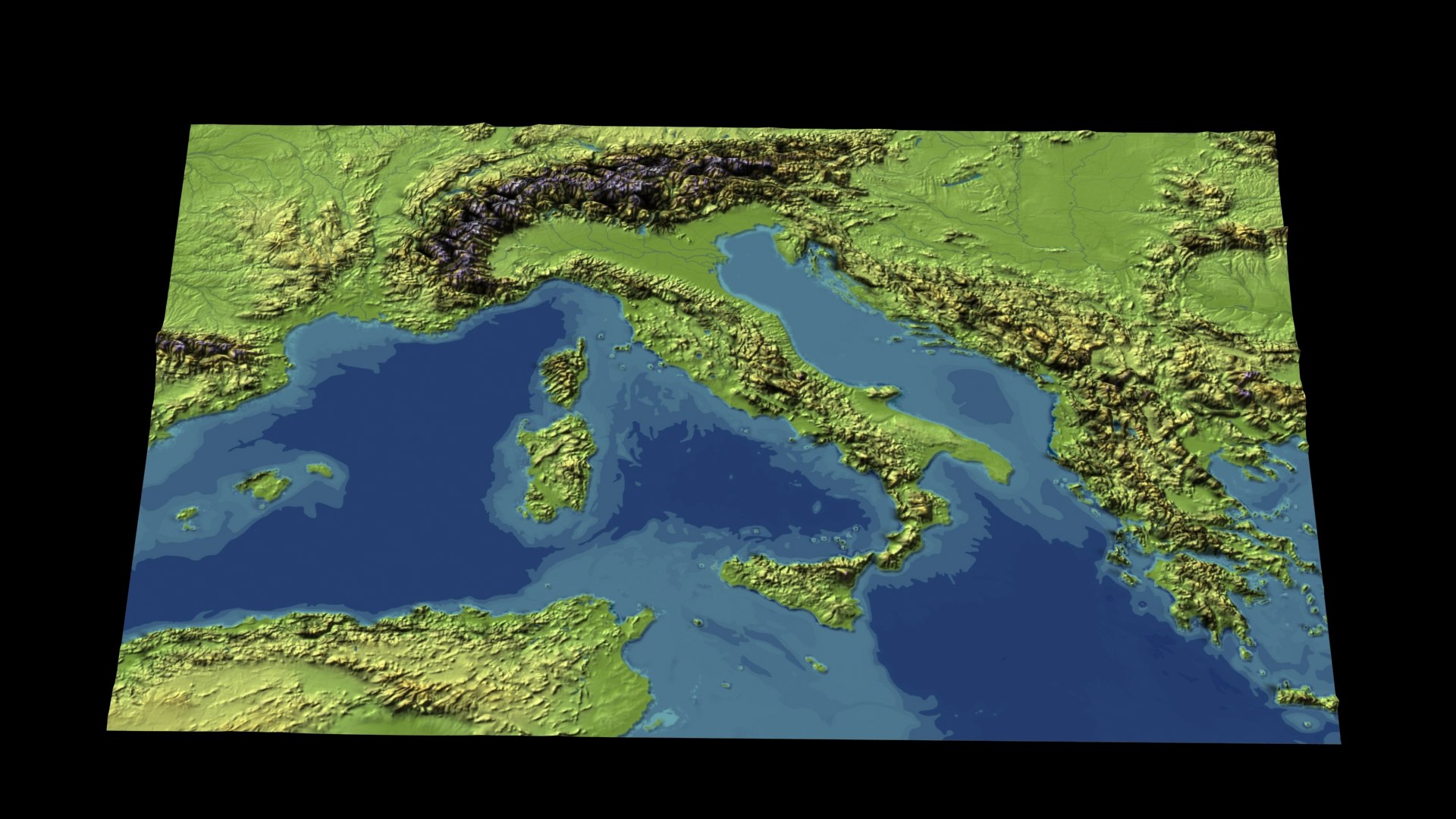 Italy Maps 3d Model