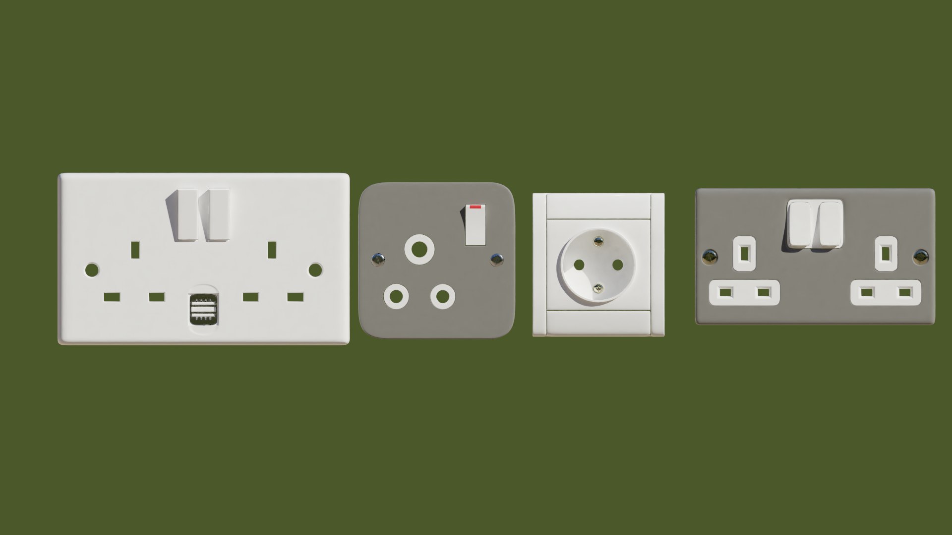3D Electric Socket Modeled - TurboSquid 1332288