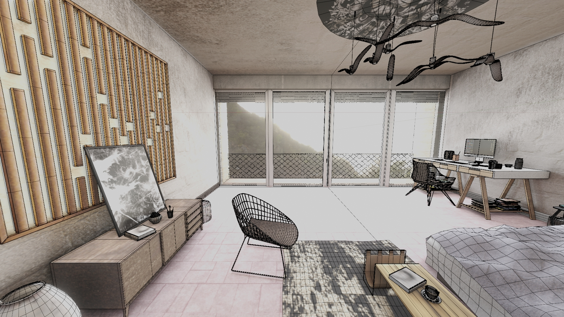 Modern VR Room Low Poly 57 Individual Model Baked Model - TurboSquid ...
