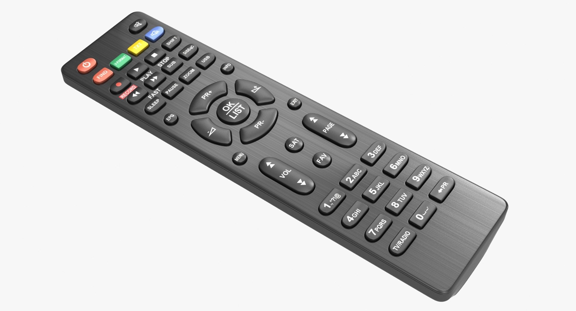 3D Black Remote Control - TurboSquid 1259308