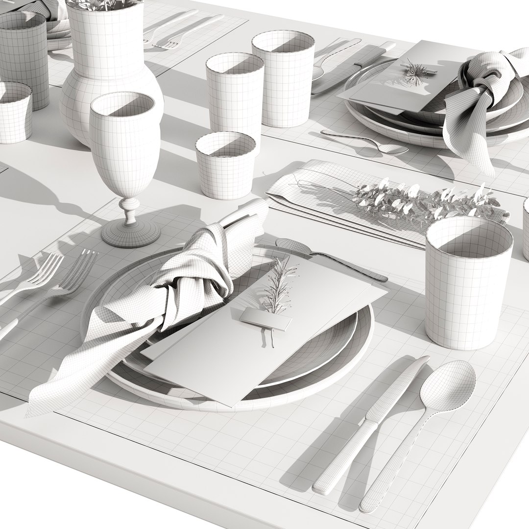 3D Table setting 04 - TurboSquid 1815365