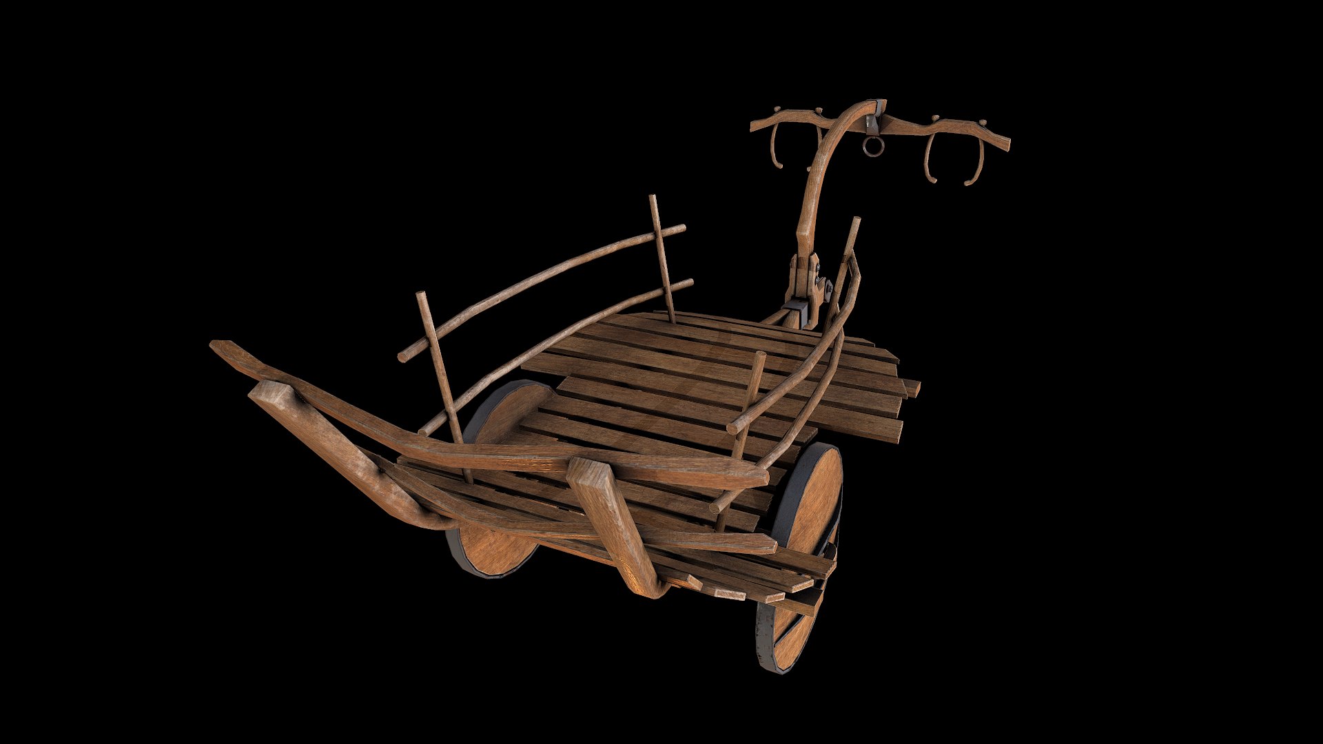 Wooden Medieval Ox Cart 3D Model - TurboSquid 1746729