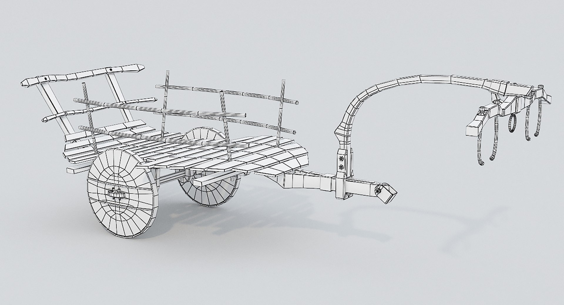 Wooden Medieval Ox Cart 3D Model - TurboSquid 1746729