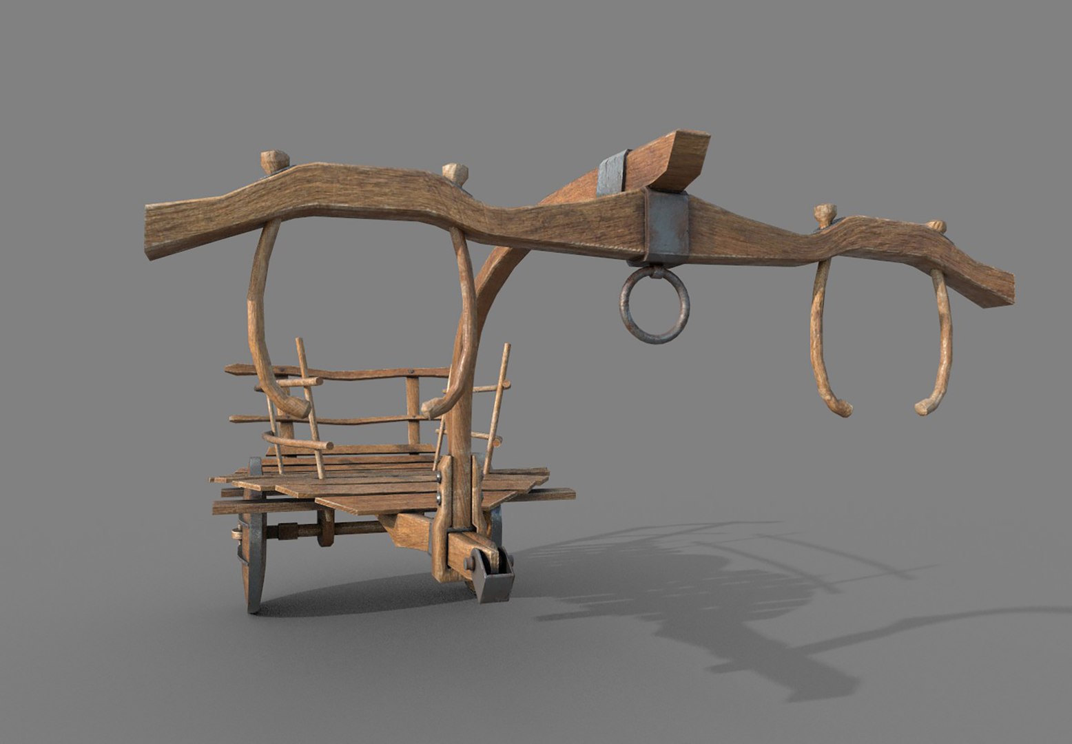 Wooden Medieval Ox Cart 3D Model - TurboSquid 1746729