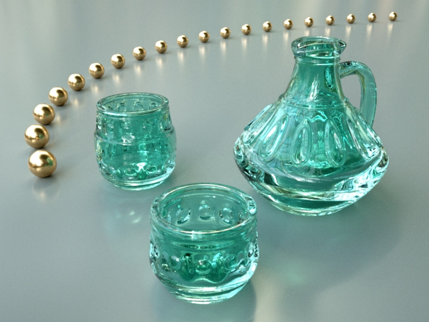 Maya Jug Drinking Glasses