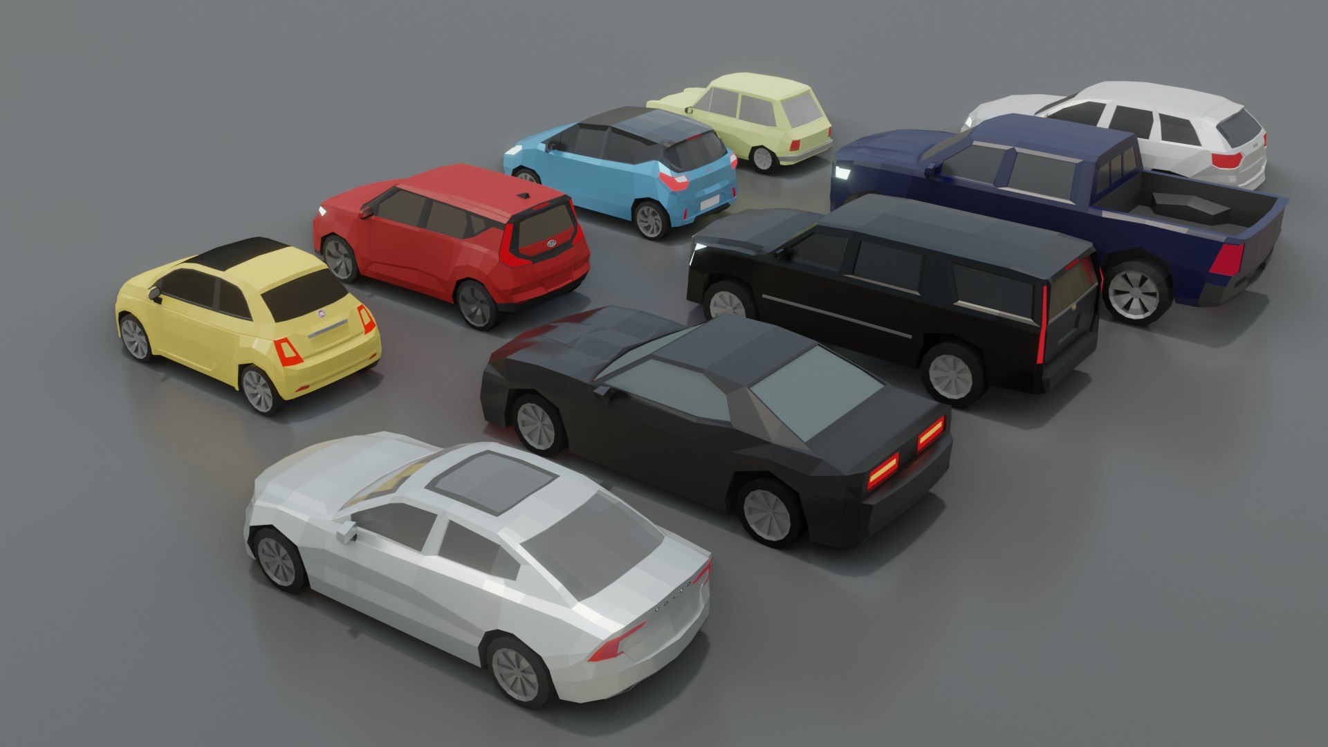 9 Cars 3D Model - TurboSquid 1560664