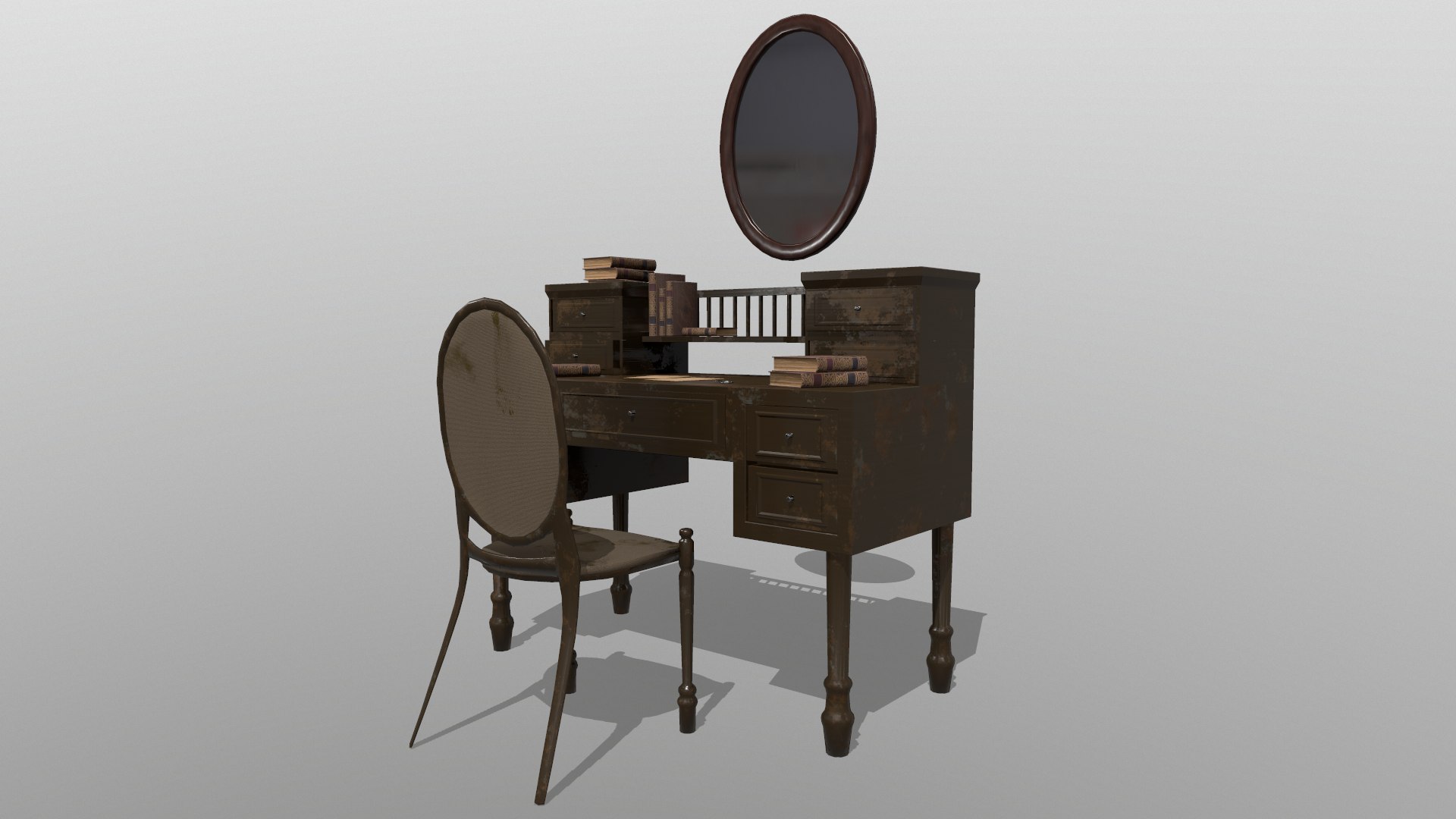 Writing Desk 3D model - TurboSquid 1725885