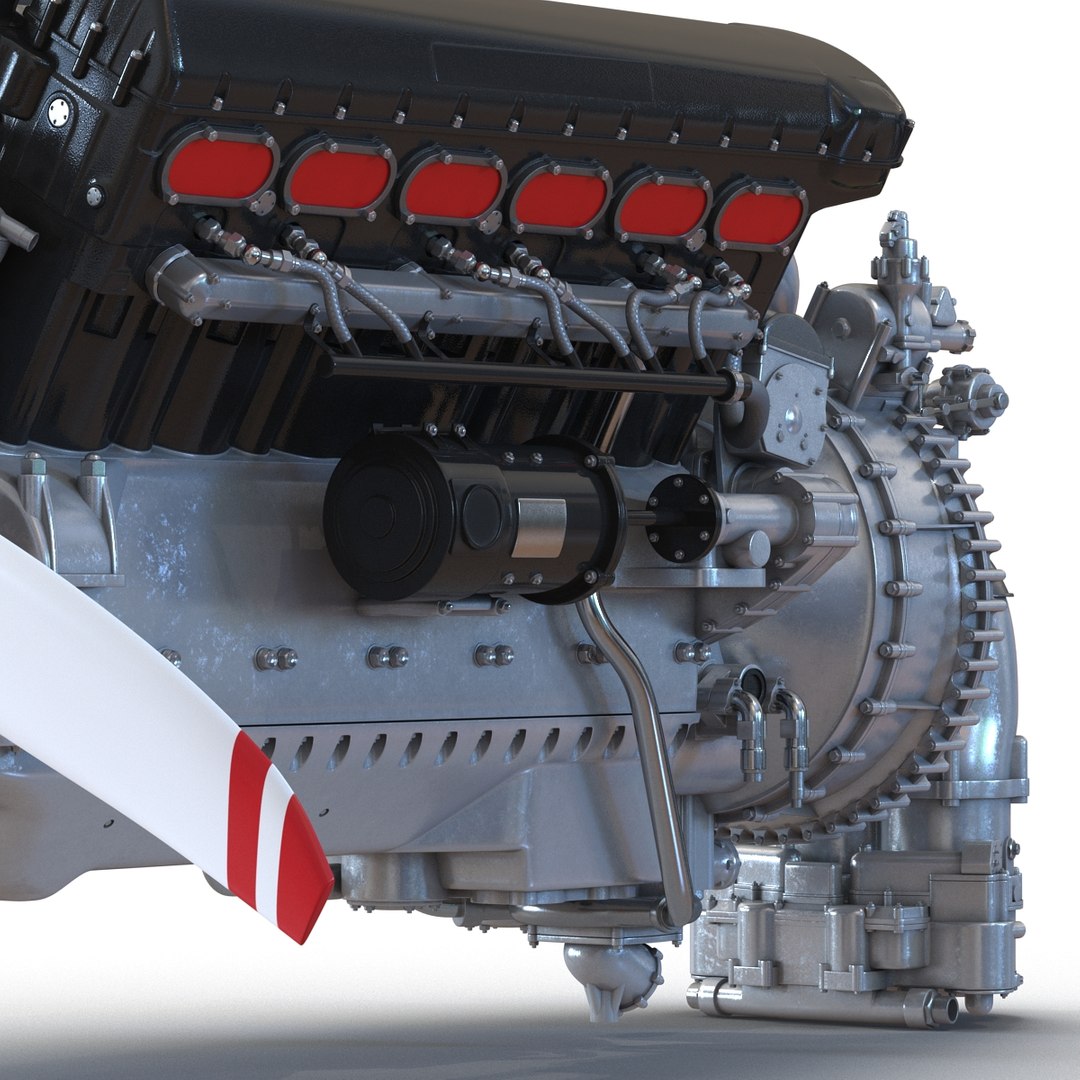 Piston aero engine 2 model - TurboSquid 1558731