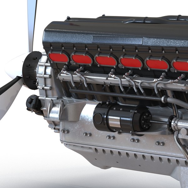 Piston aero engine 2 model - TurboSquid 1558731