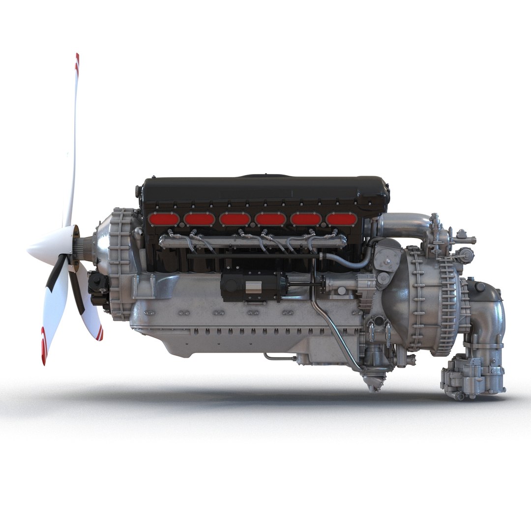Piston aero engine 2 model - TurboSquid 1558731