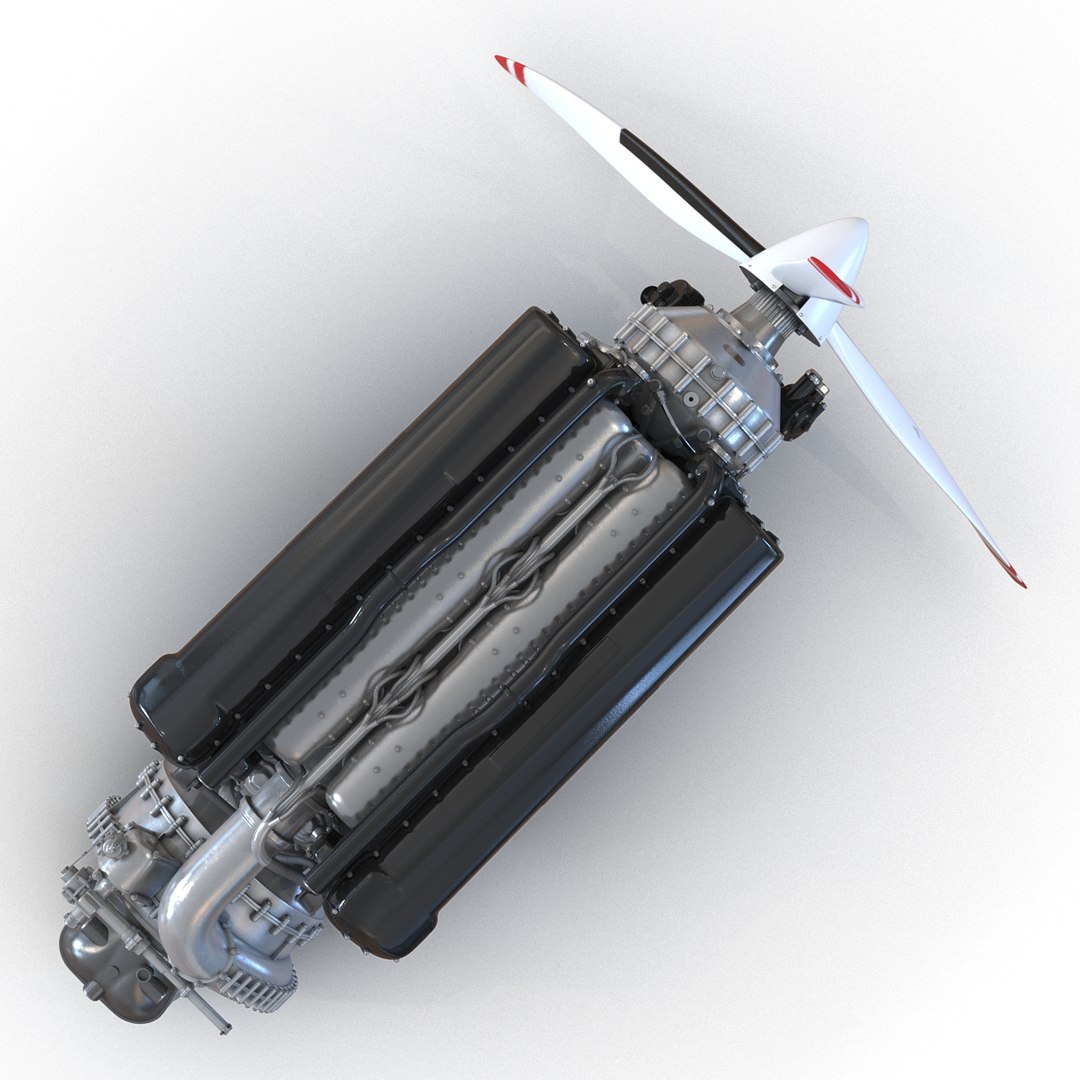 Piston aero engine 2 model - TurboSquid 1558731