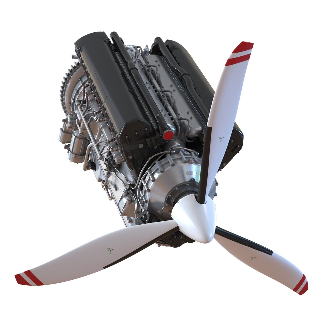 Piston aero engine 2 model - TurboSquid 1558731