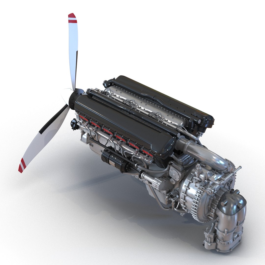 Piston aero engine 2 model - TurboSquid 1558731