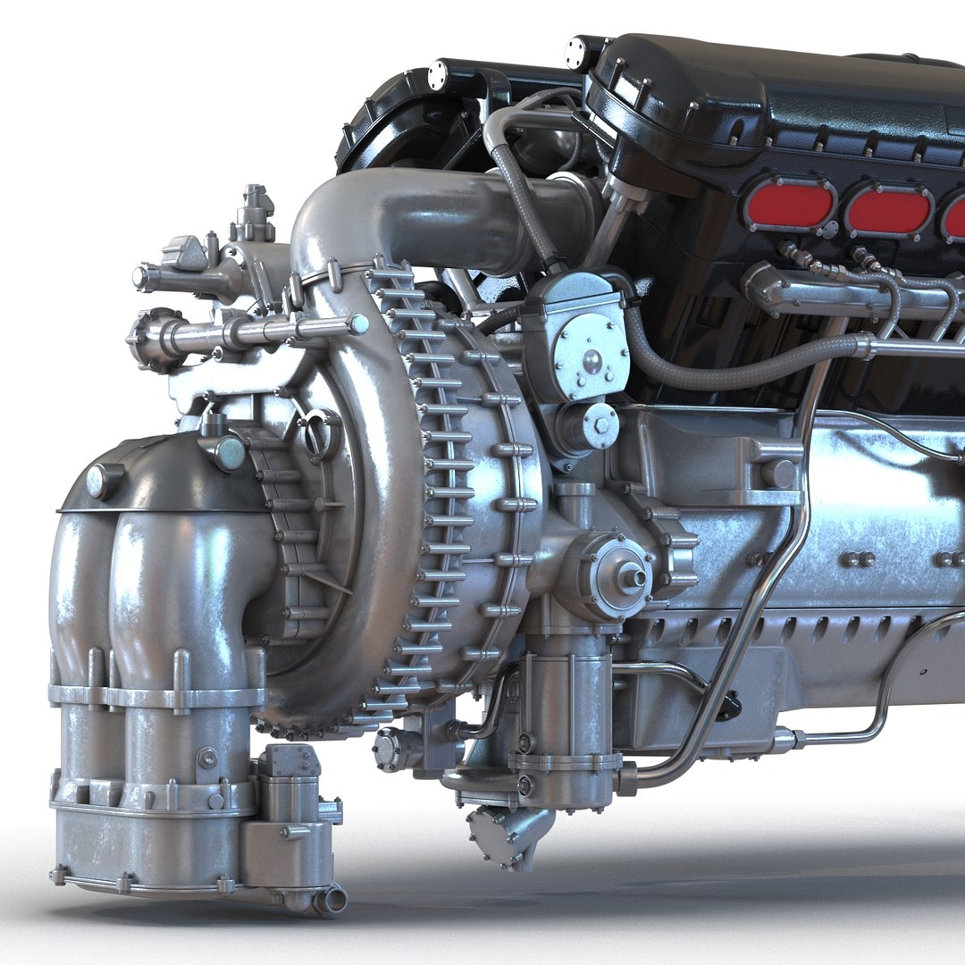 Piston aero engine 2 model - TurboSquid 1558731