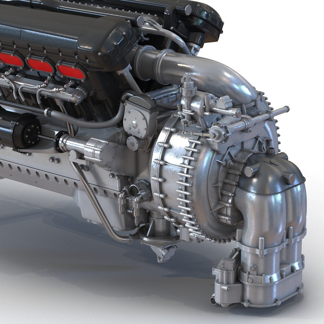 Piston aero engine 2 model - TurboSquid 1558731