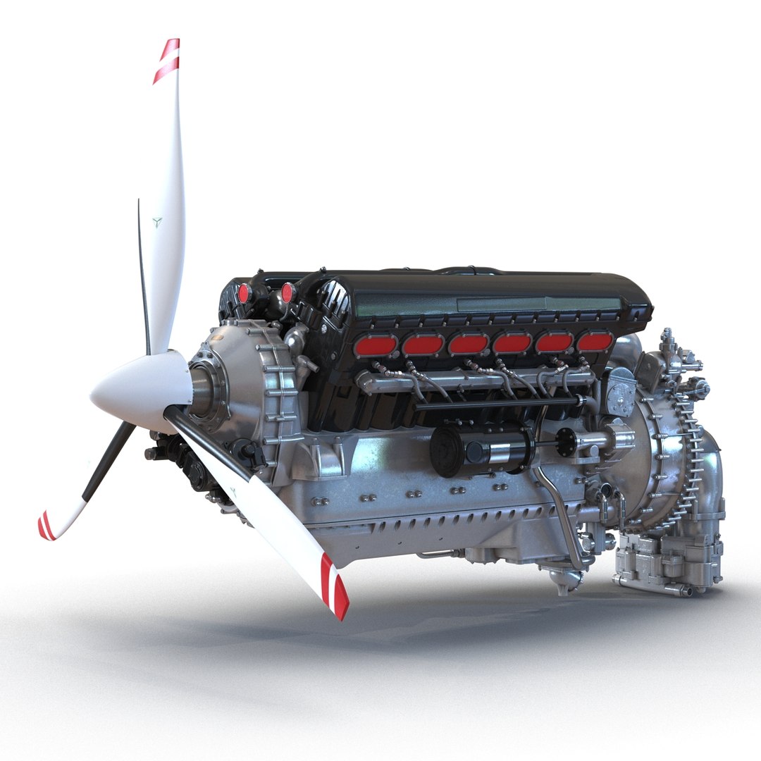 Piston aero engine 2 model - TurboSquid 1558731
