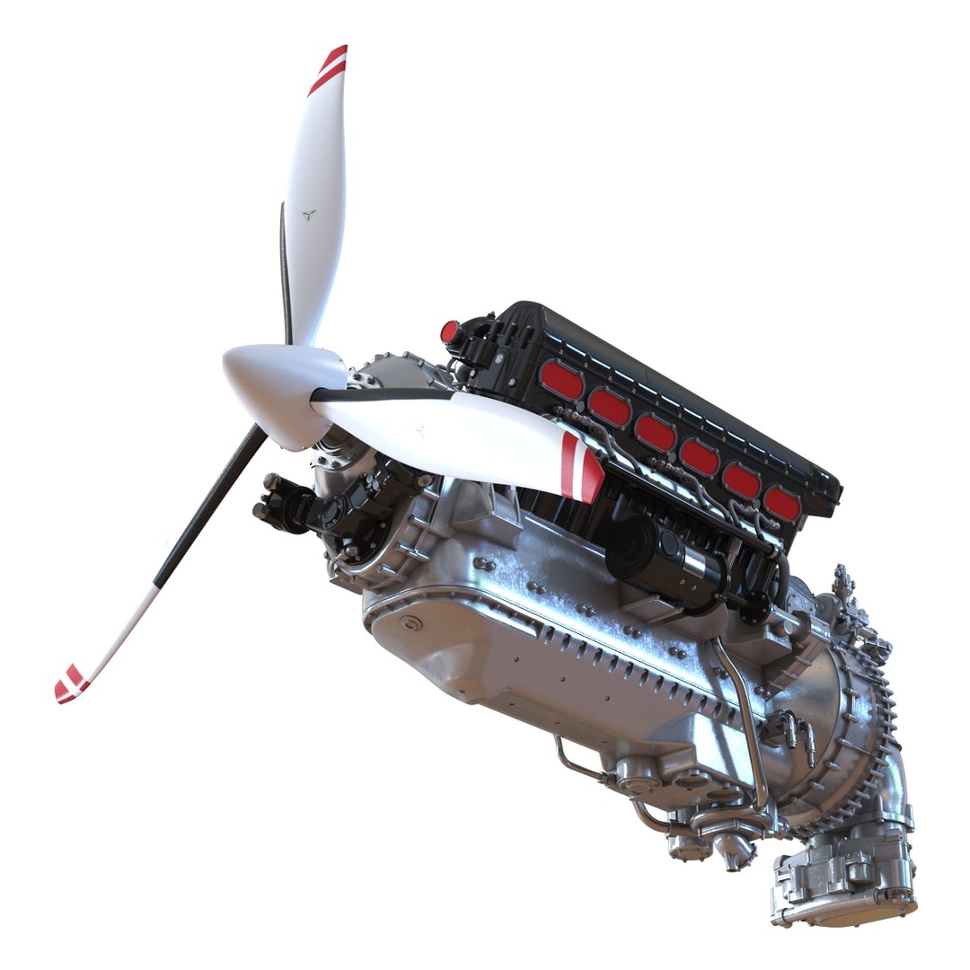 Piston aero engine 2 model - TurboSquid 1558731