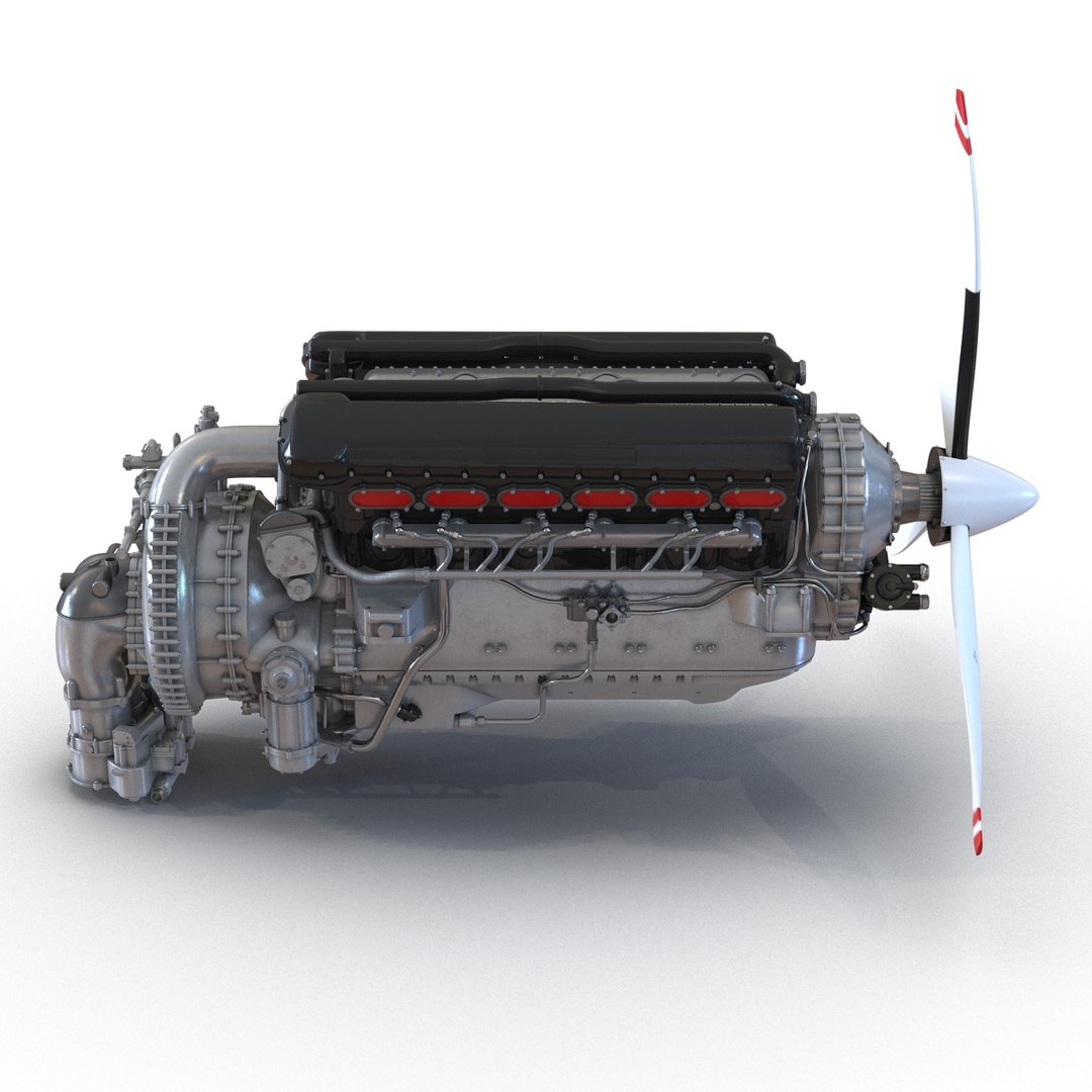 Piston aero engine 2 model - TurboSquid 1558731