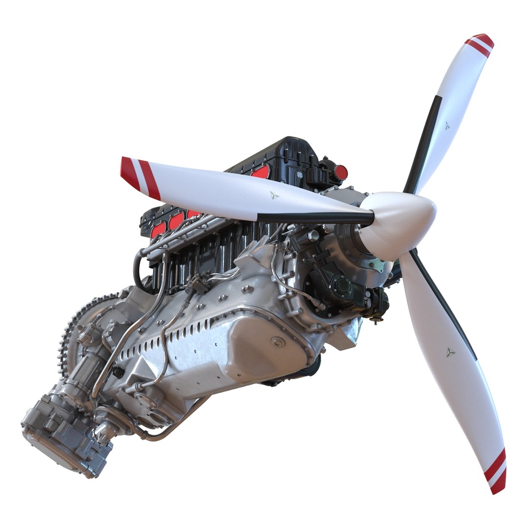 Piston aero engine 2 model - TurboSquid 1558731