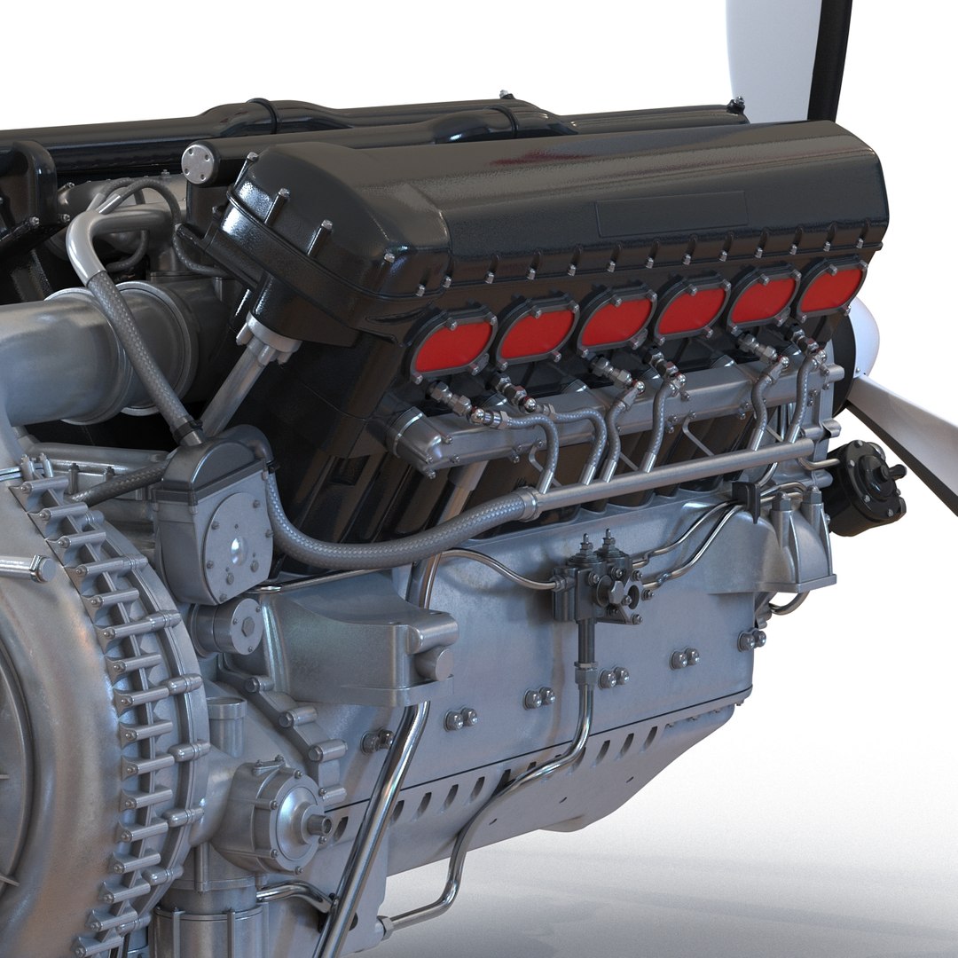 Piston aero engine 2 model - TurboSquid 1558731