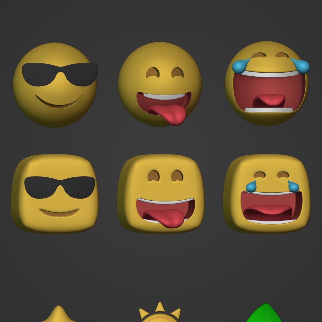 3D Smileys And Icons Pack - TurboSquid 1849359