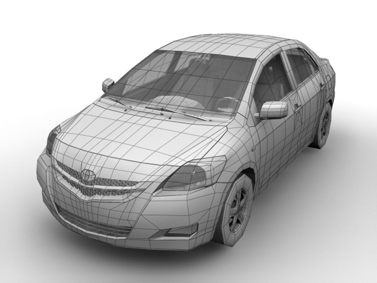Toyota Yaris Sedan 3d Model