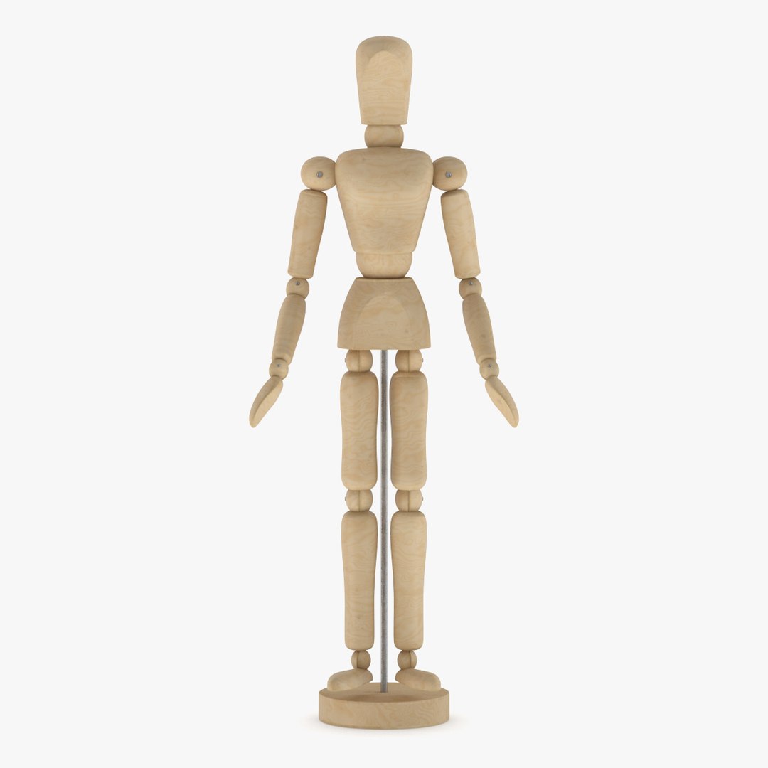 3D Wooden Manikin model - TurboSquid 2032933