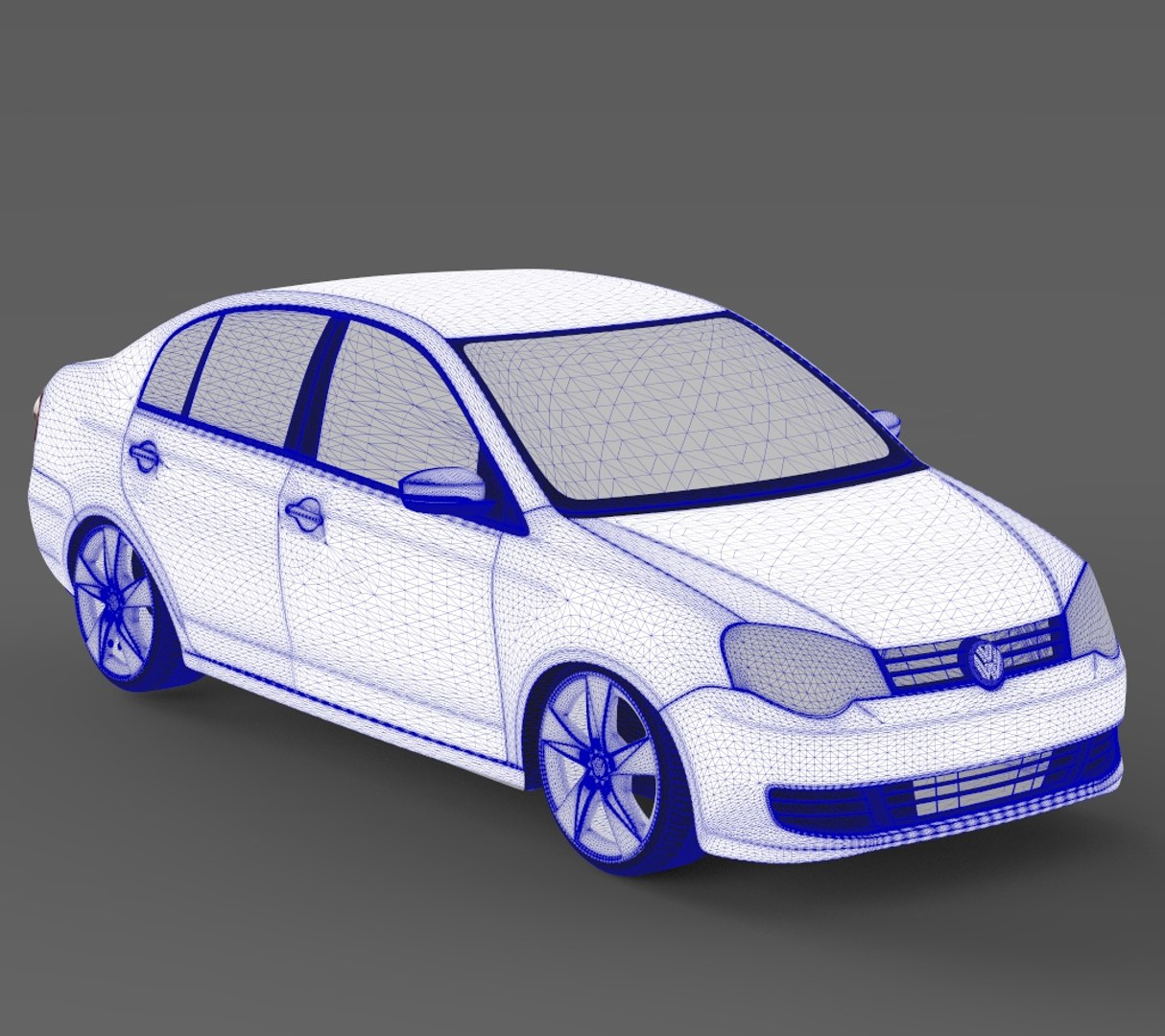Polo sedan 2012 3D model - TurboSquid 1287171