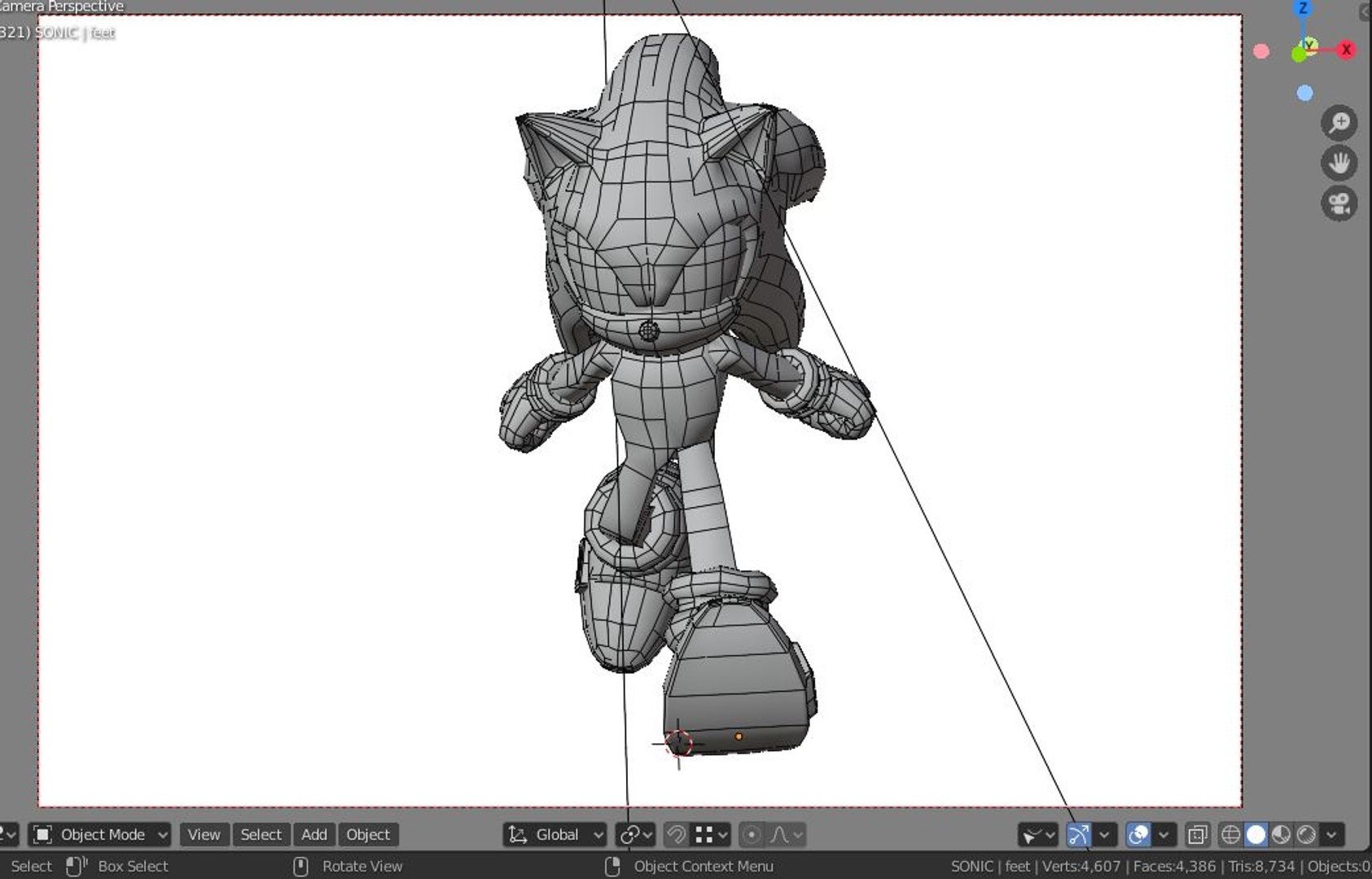 3D Sonic Rigged - TurboSquid 1484239