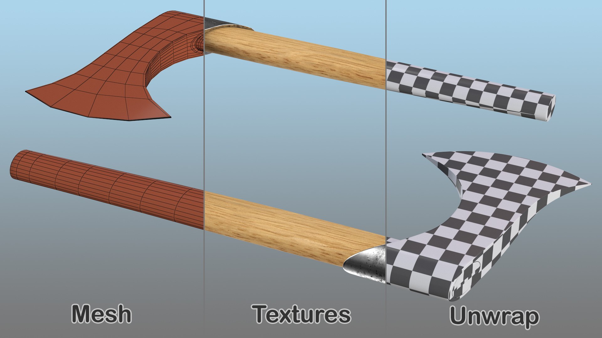 3D francisca throwing axe old - TurboSquid 1625181