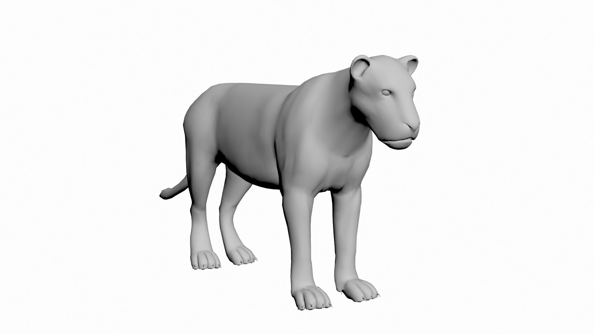 3D Lion Base Mesh Model - TurboSquid 1759600